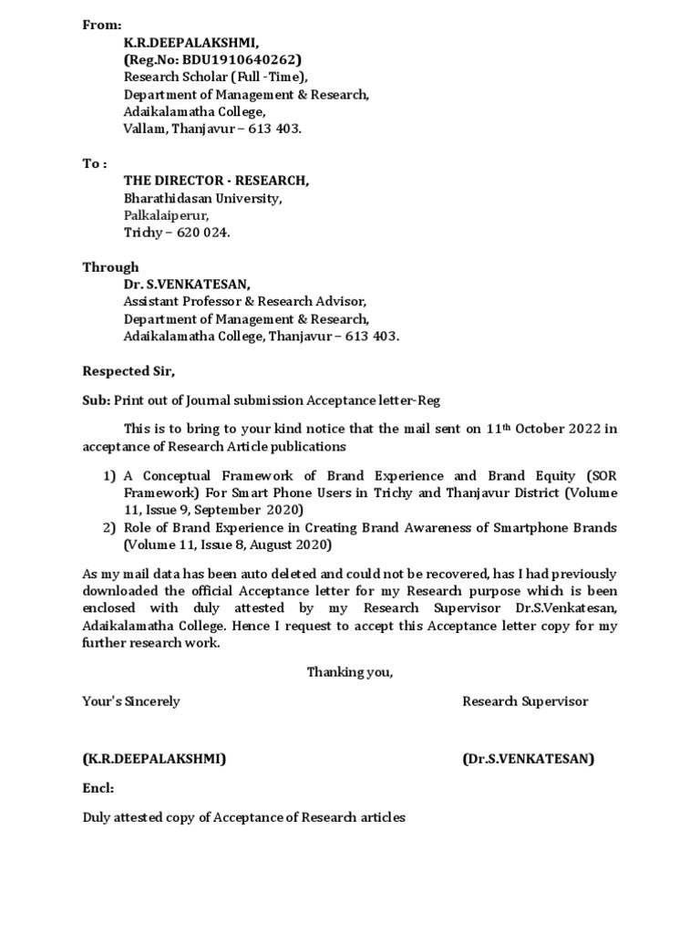 Submission Acceptance Letter | PDF