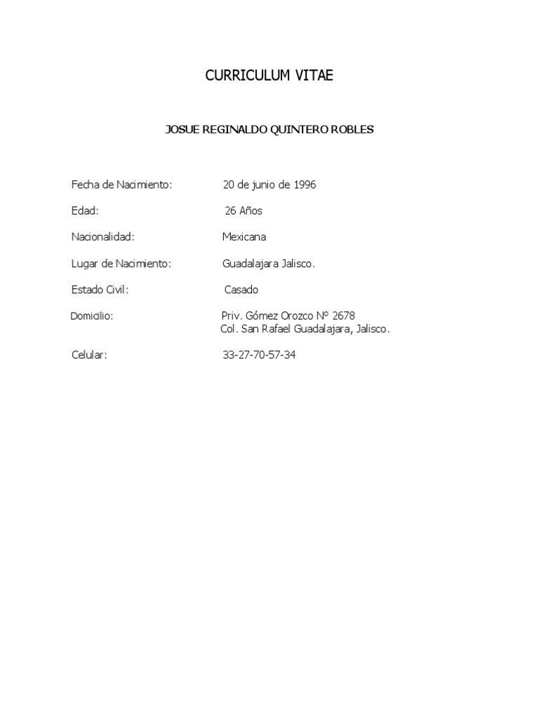 CURRICULUM JOSUE | PDF