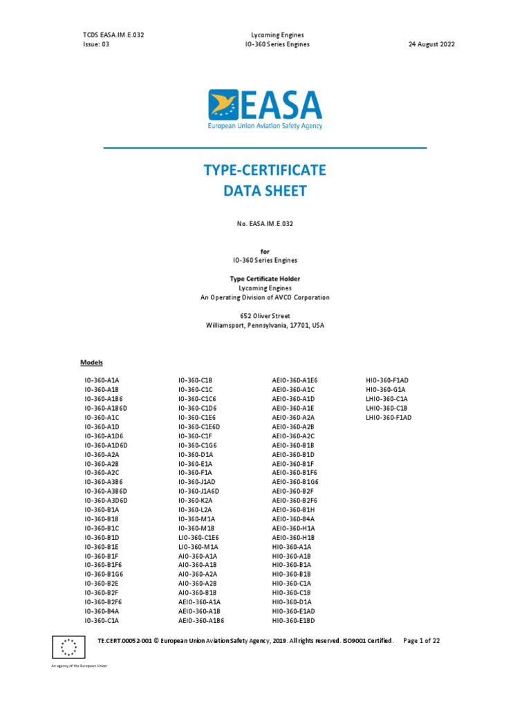Easa | PDF | Engines | Vehicle Technology