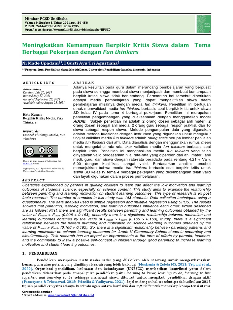 Adminjurnal,+10 +MBR+PGSD+VOL +9,+NO +3+Ni+Made+Upadani+450-458 | PDF