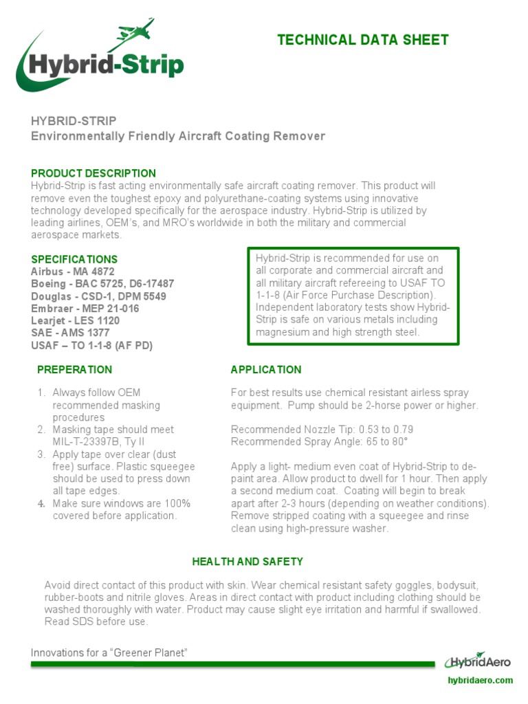 Hybrid Strip TDS1 | PDF | Aerospace | Materials