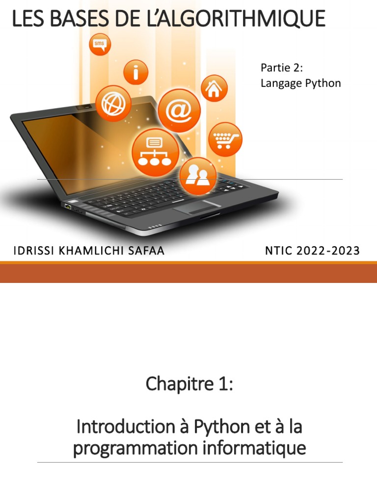 Introduction au langage Python en NTIC | PDF | Structure de contrôle ...