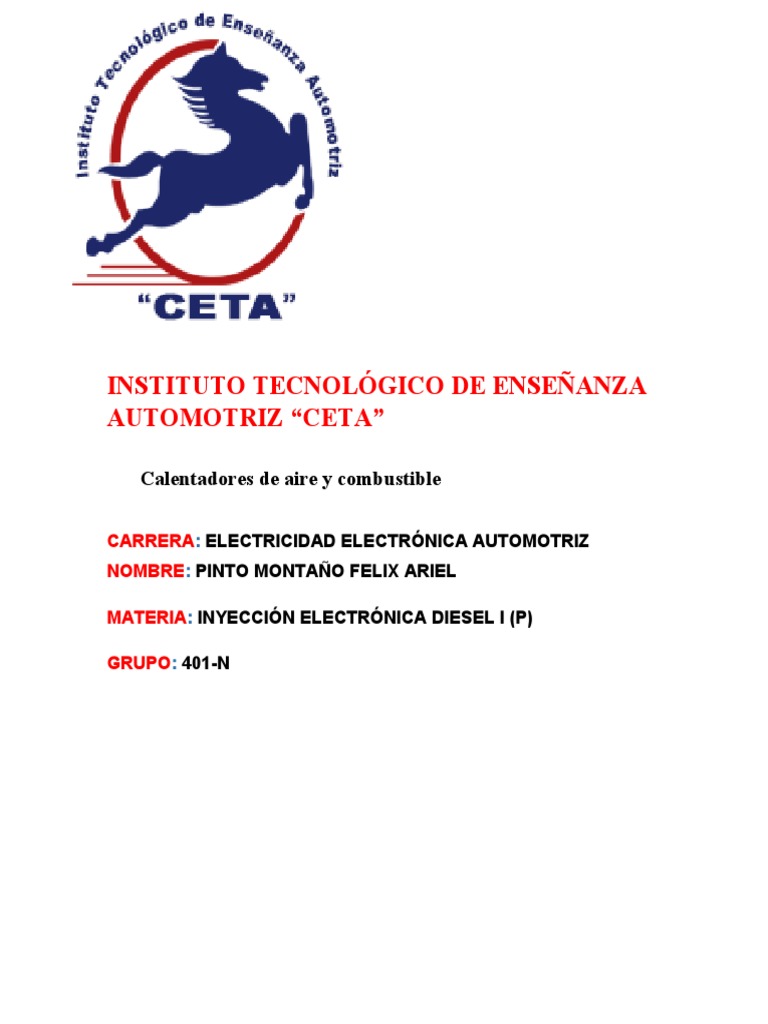 Instituto Tecnológico de Enseñanza Automotriz "Ceta": Calentadores de ...