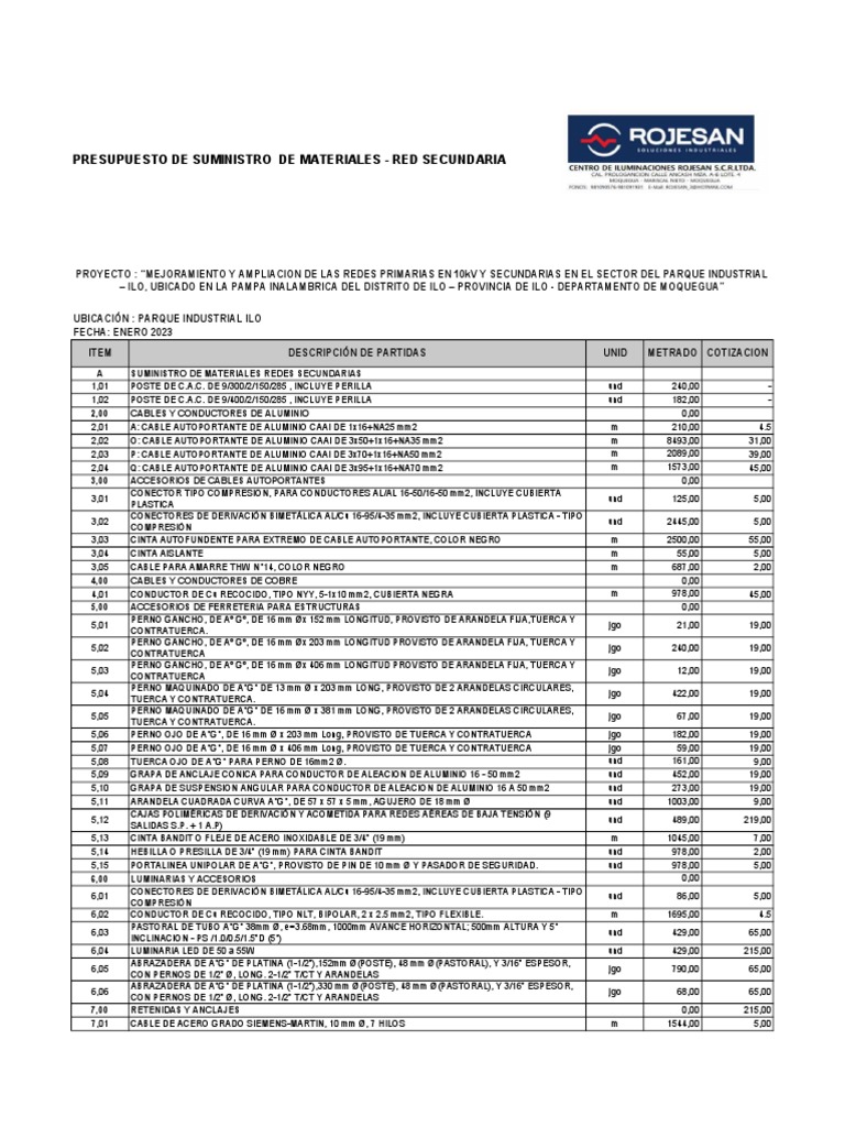 Ilo Red Secundaria | PDF | Materiales de construcción | Bienes ...