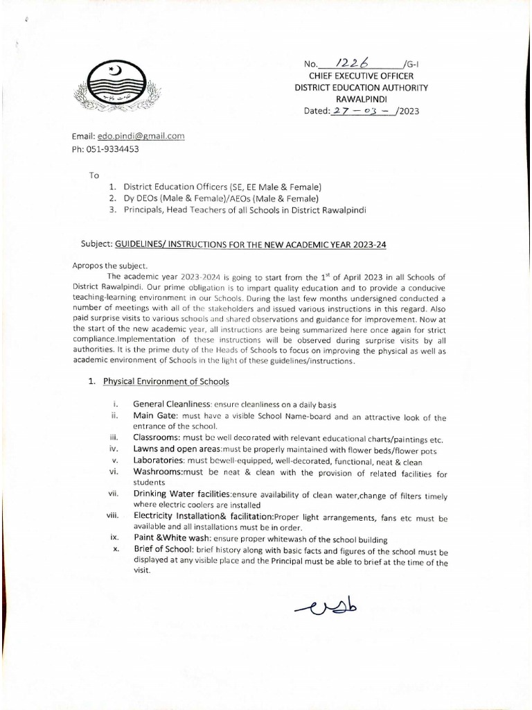 School Guidelines Pdf
