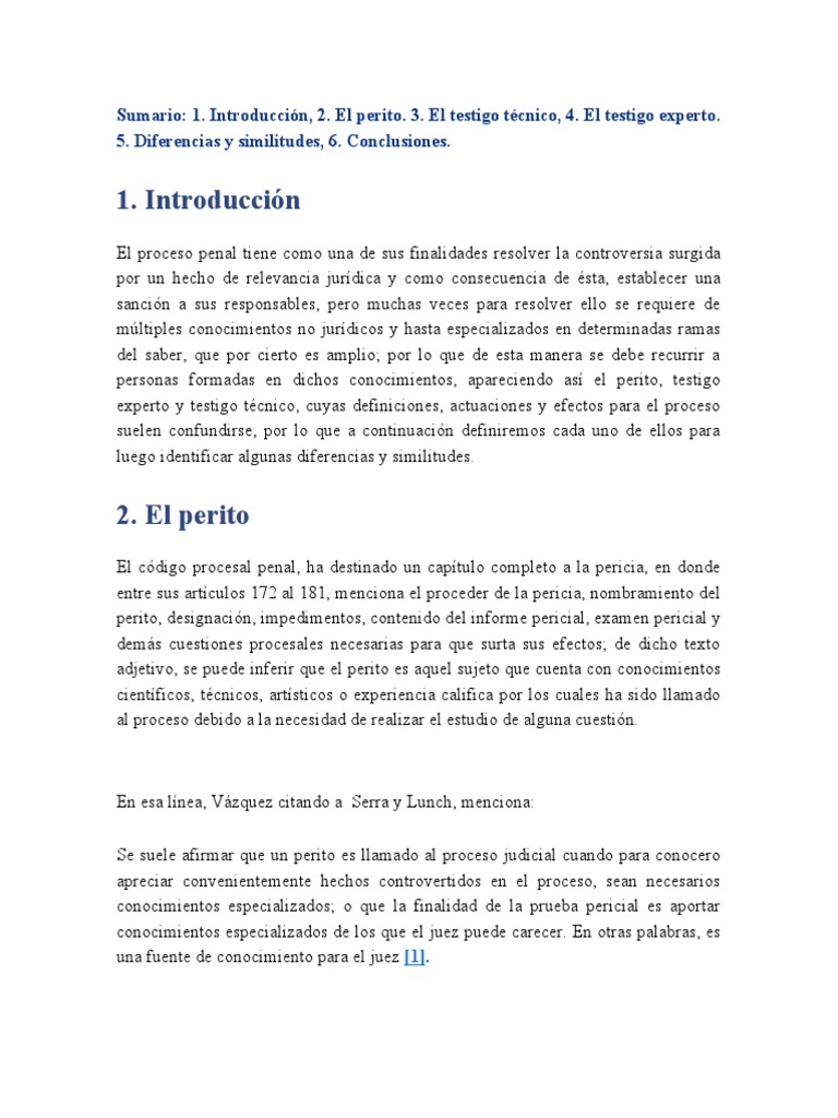 Testigo Perito... | PDF | Testigo experto | Testigo