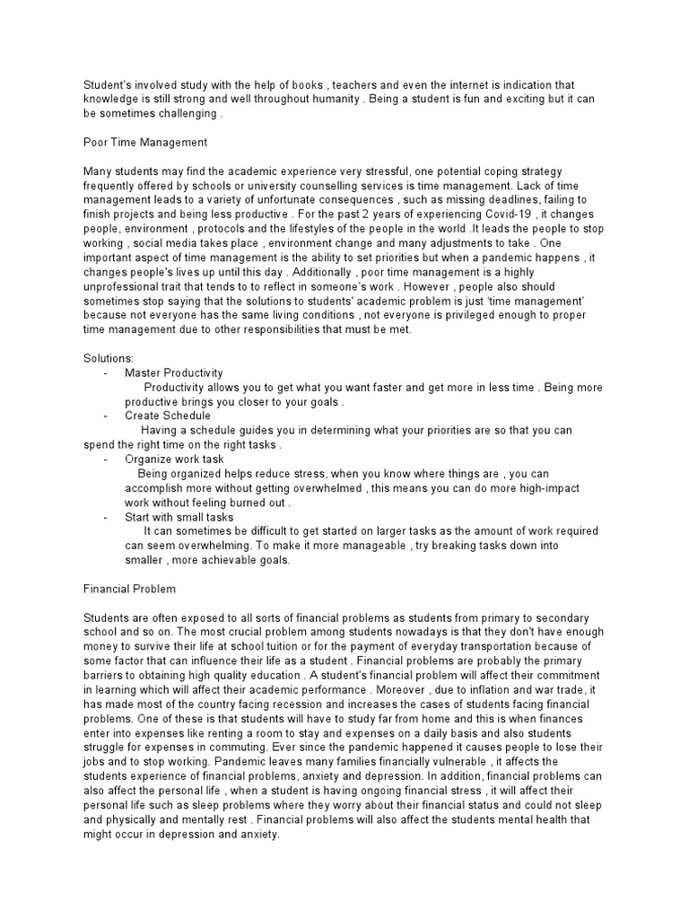 Common Probs 2 | PDF | Time Management | Professional Skills