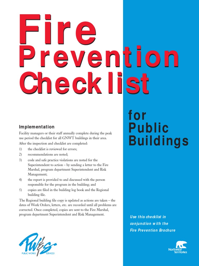 Fire Prevention Checklist | PDF | Fires | Basement