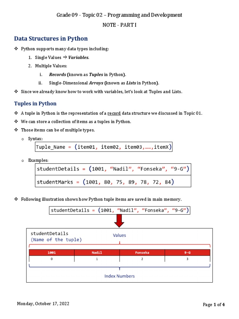 Python - Part I | Download Free PDF | Variable (Computer Science) | Python (Programming Language)
