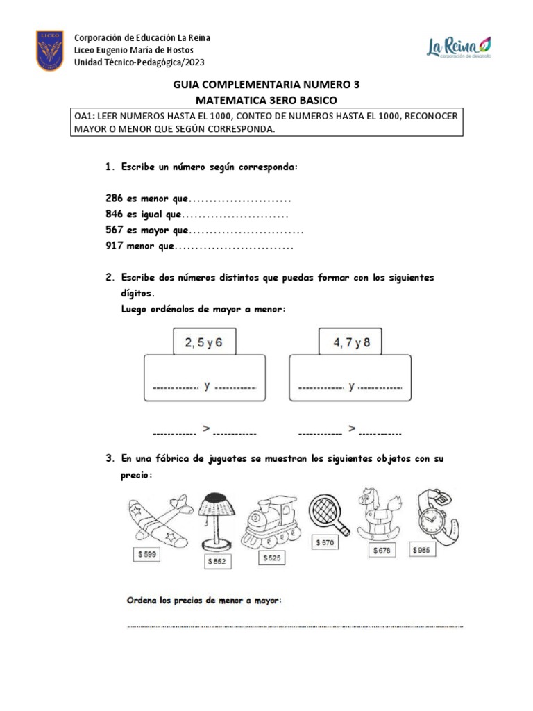 Guía de Matemáticas 3er Grado | PDF | Hogar, jardinería y bricolaje