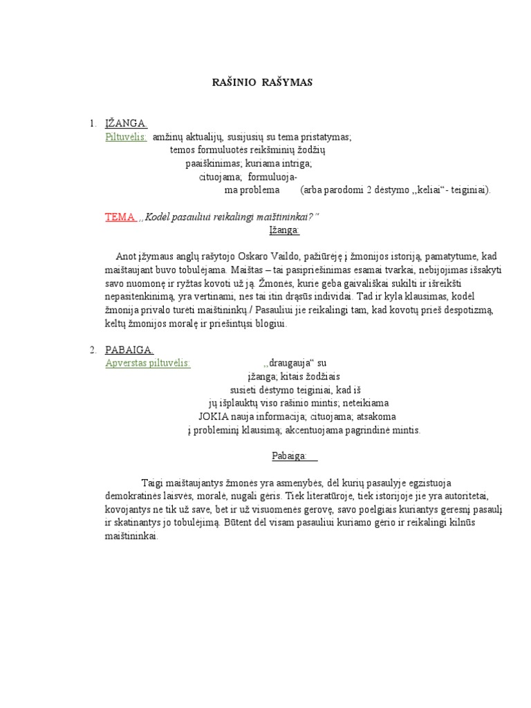 Rasinio Rasymas | PDF