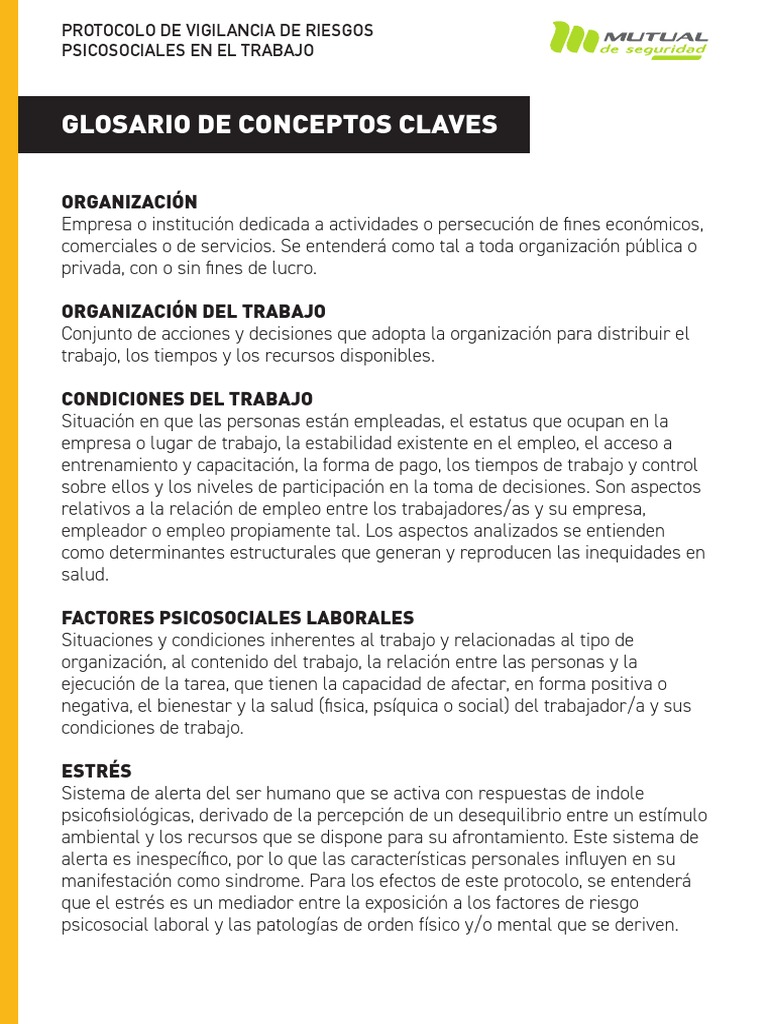 Glosario de Conceptos Claves | PDF | Estrés (biología)