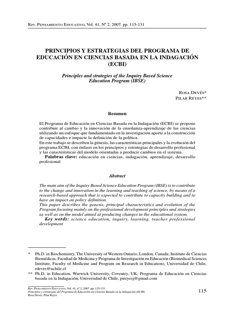 ECBI | PDF | Evaluación | Plan de estudios