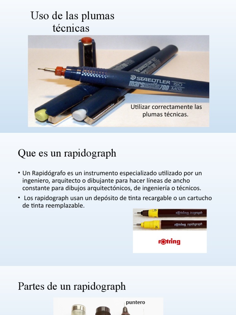 Uso y cuidado del rapidógrafo | PDF | Herramientas
