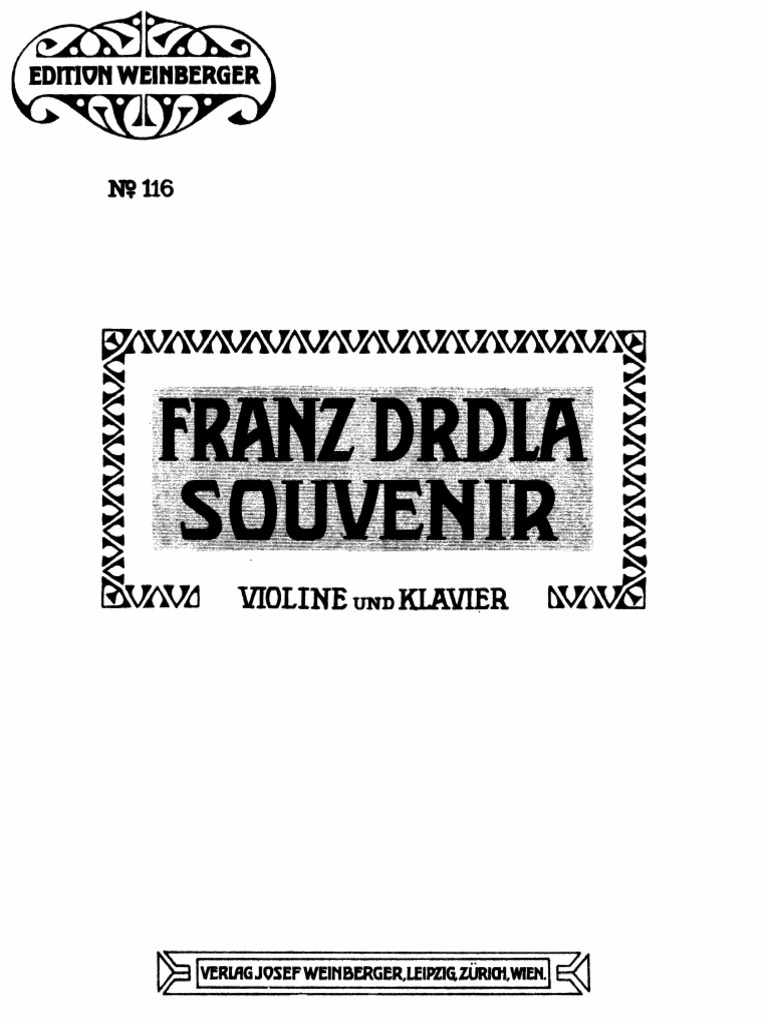 Drdla - Souvenir | PDF