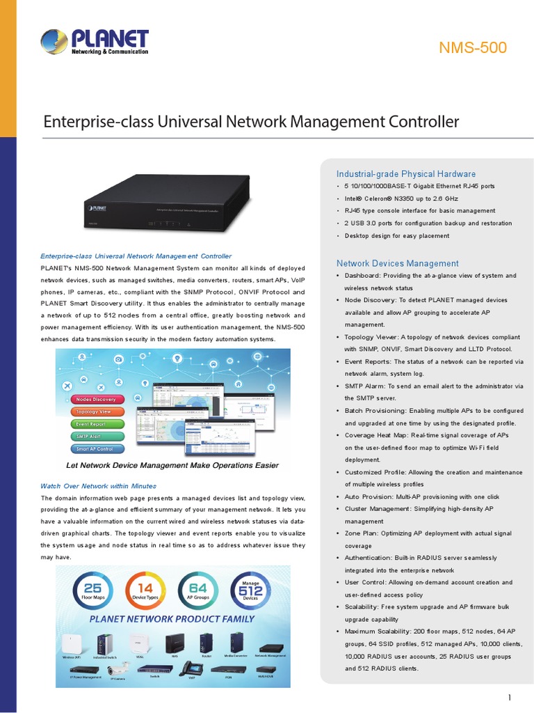 Enterprise-Class Universal Network Management Controller: Industrial-Grade Physical Hardware ...