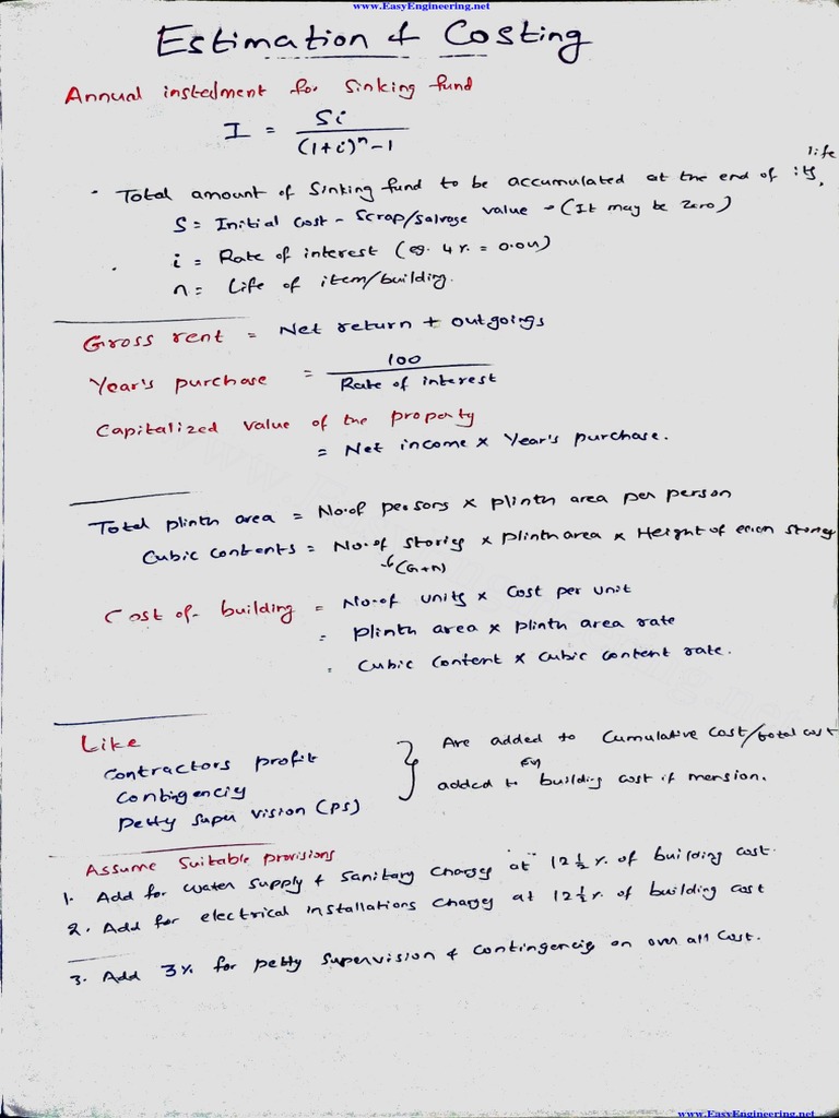 Estimation And Costing Pdf