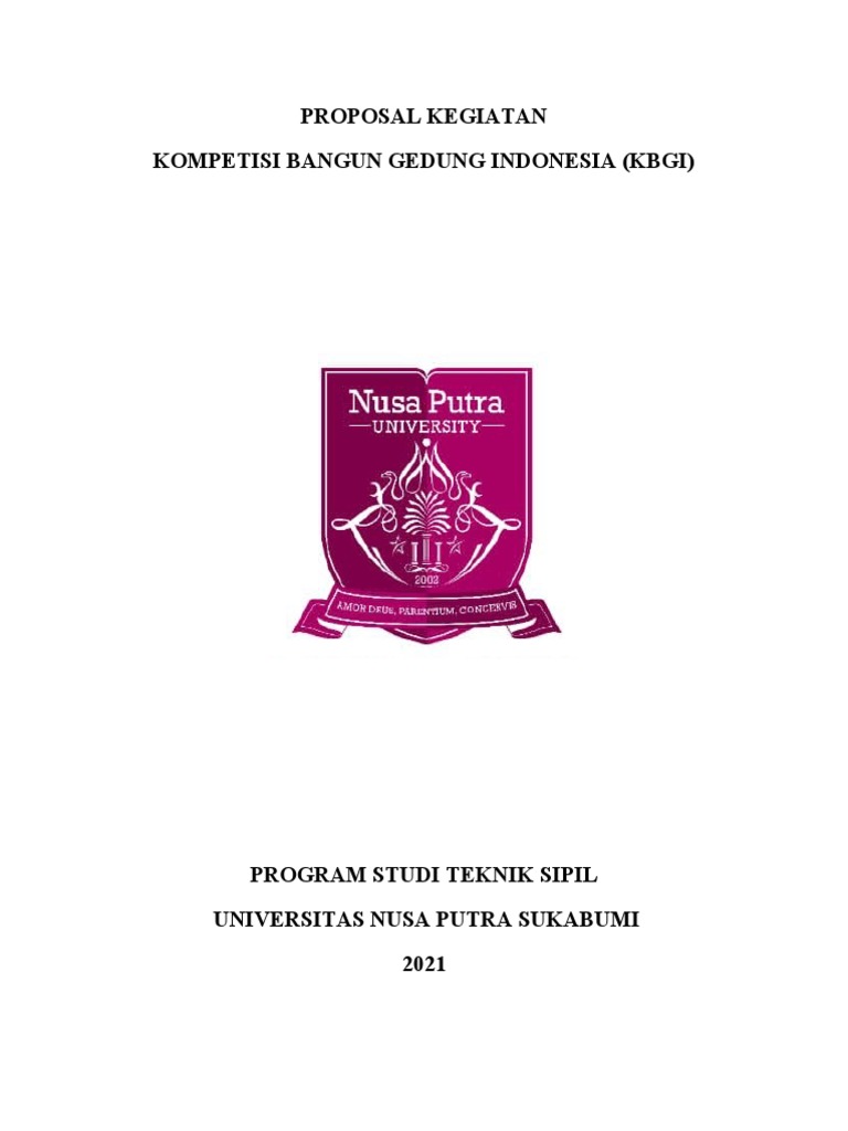 Proposal Kegiatan Kompetisi Bangun Gedung Indonesia (Kbgi) | PDF