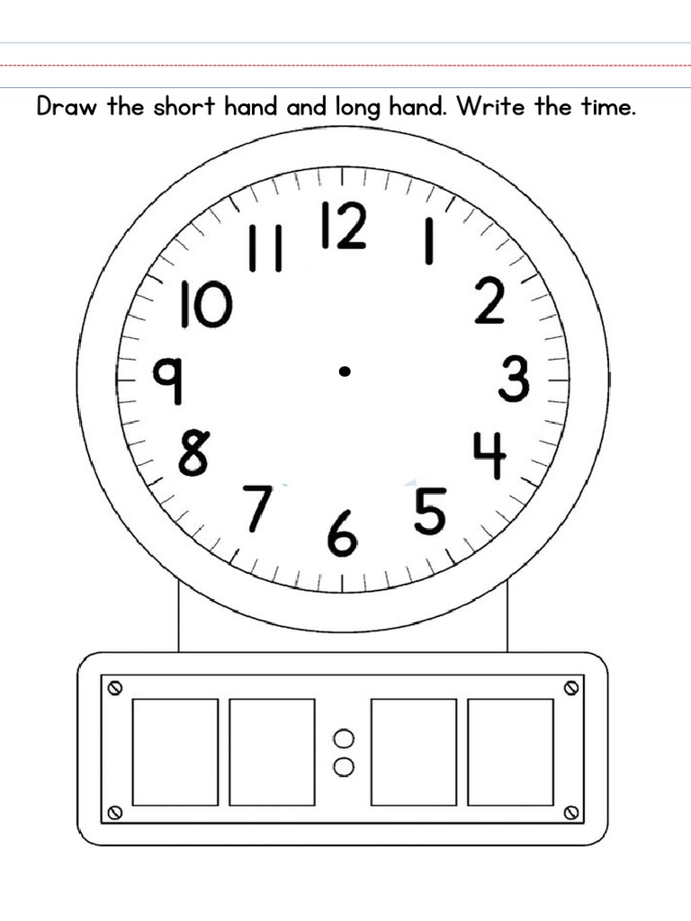 Telling Time Activity PDF