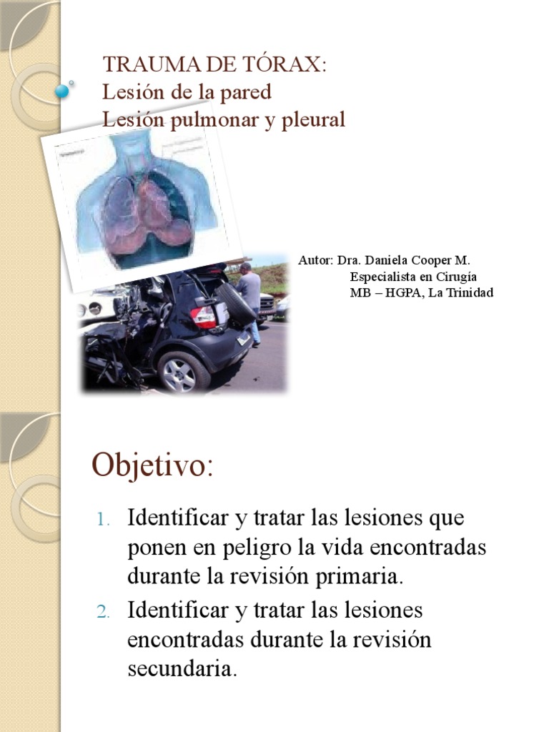 Trauma de Torax | PDF | Lesión | Tórax