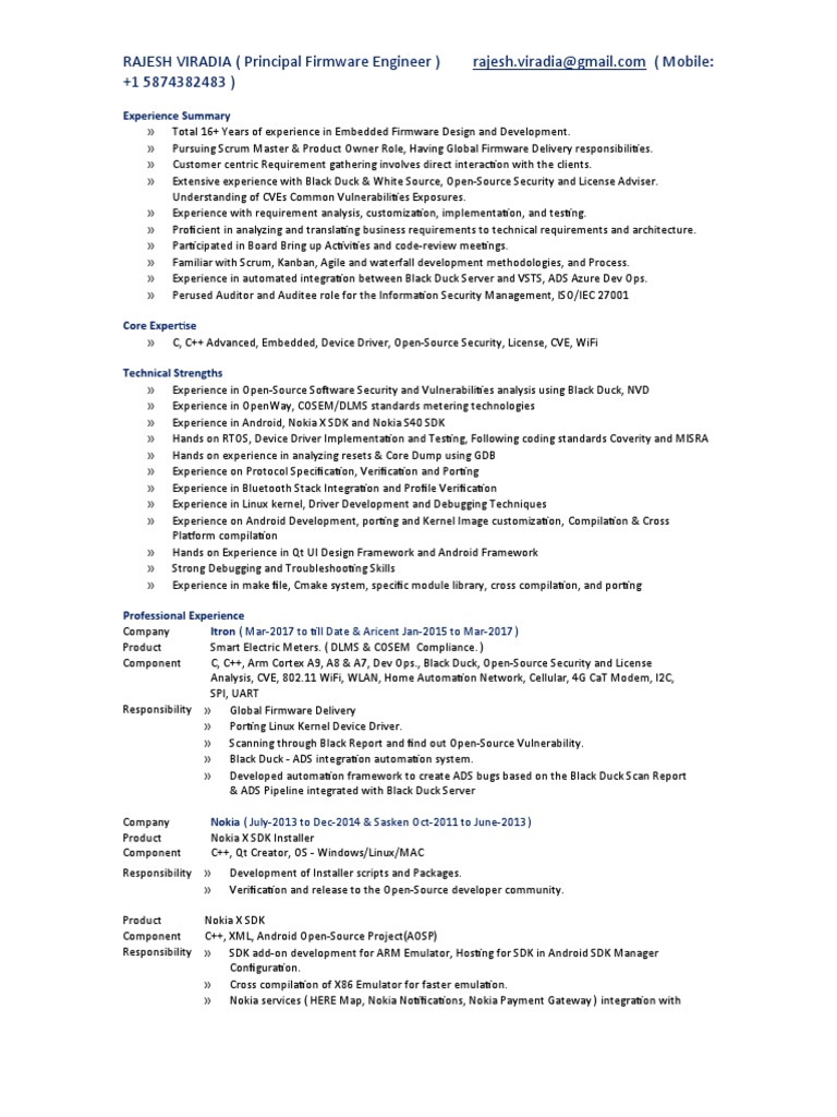 Experience Summary | PDF