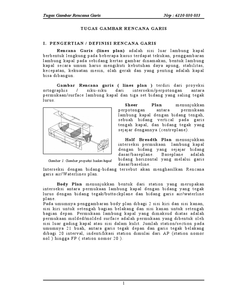 Rencana Garis Kapal dan Prosesnya | PDF