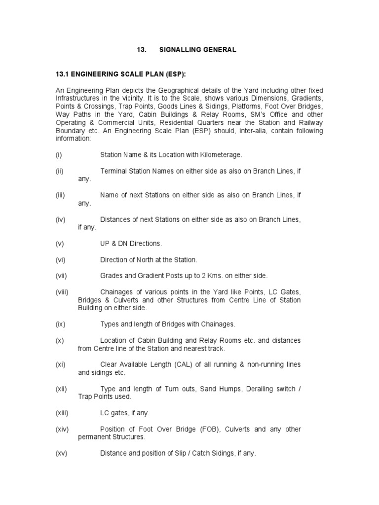 A Comprehensive Guide to Engineering Plans, Signaling Checks, Station ...