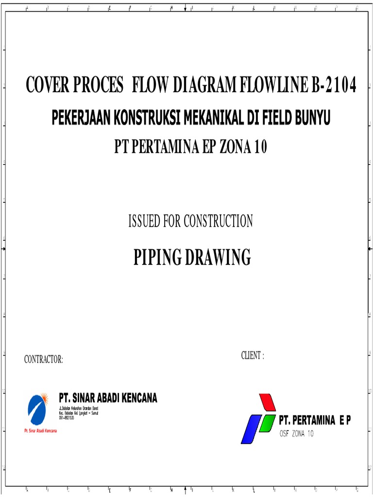 Cover Proces Flow Diagram Flowline B-2104: PT Pertamina Ep Zona 10 ...