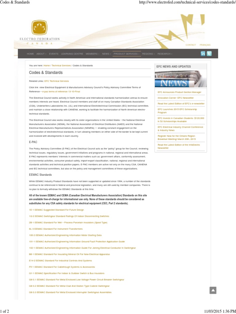 EEMAC Codes & Standards | PDF | Insulator (Electricity) | Electrical ...