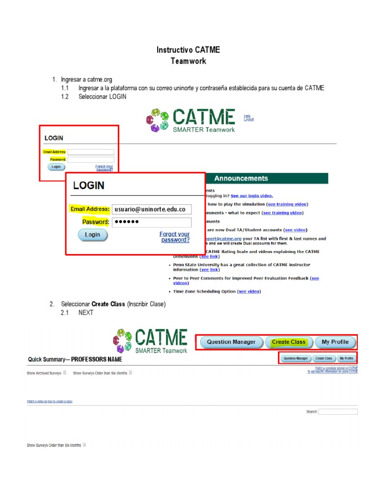 2019 0306 Instructivo CATME | PDF | Crecimiento personal y profesional
