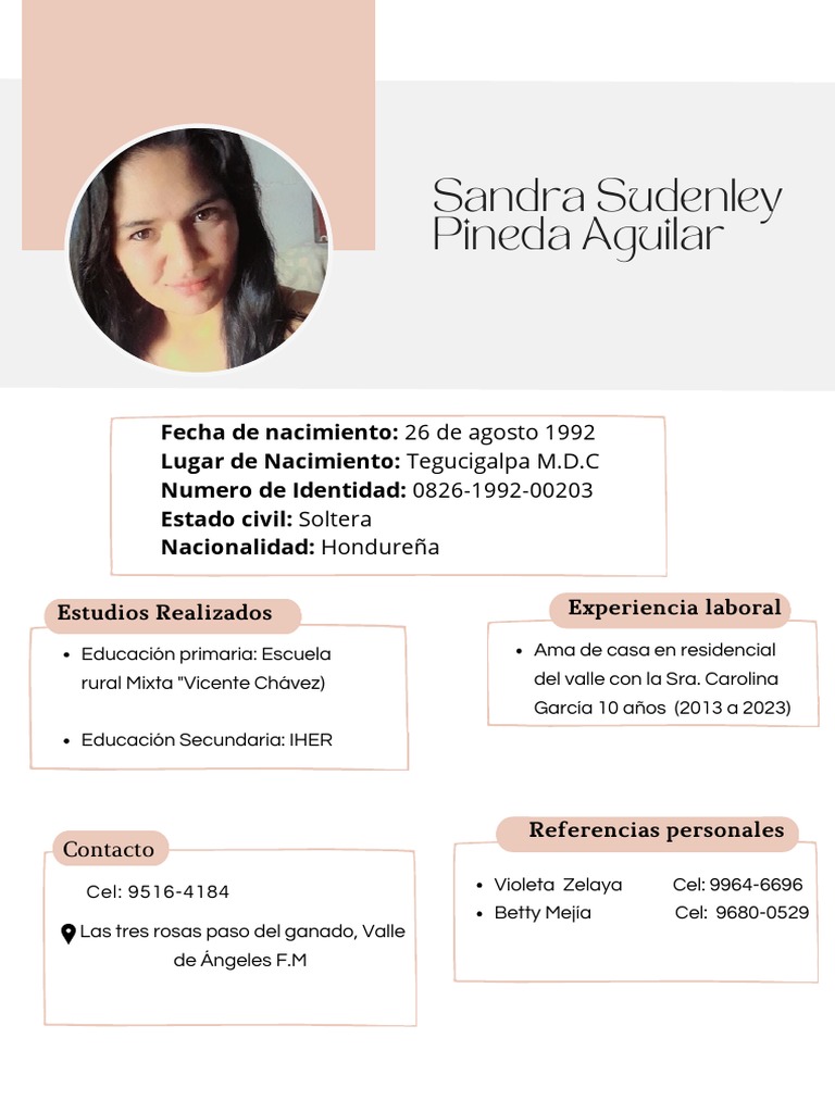 Curriculum Vitae de Sandra Sudenley | PDF