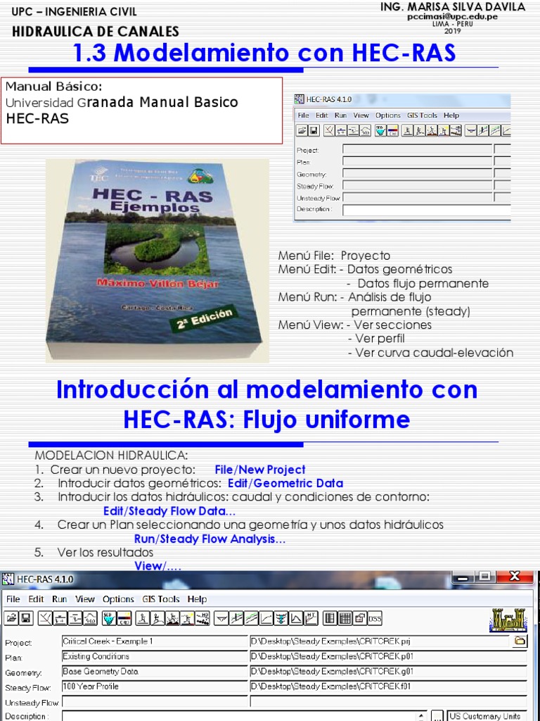 1.3 Modelamiento Con HEC-RAS | PDF | Ciencia y matemáticas | Informática
