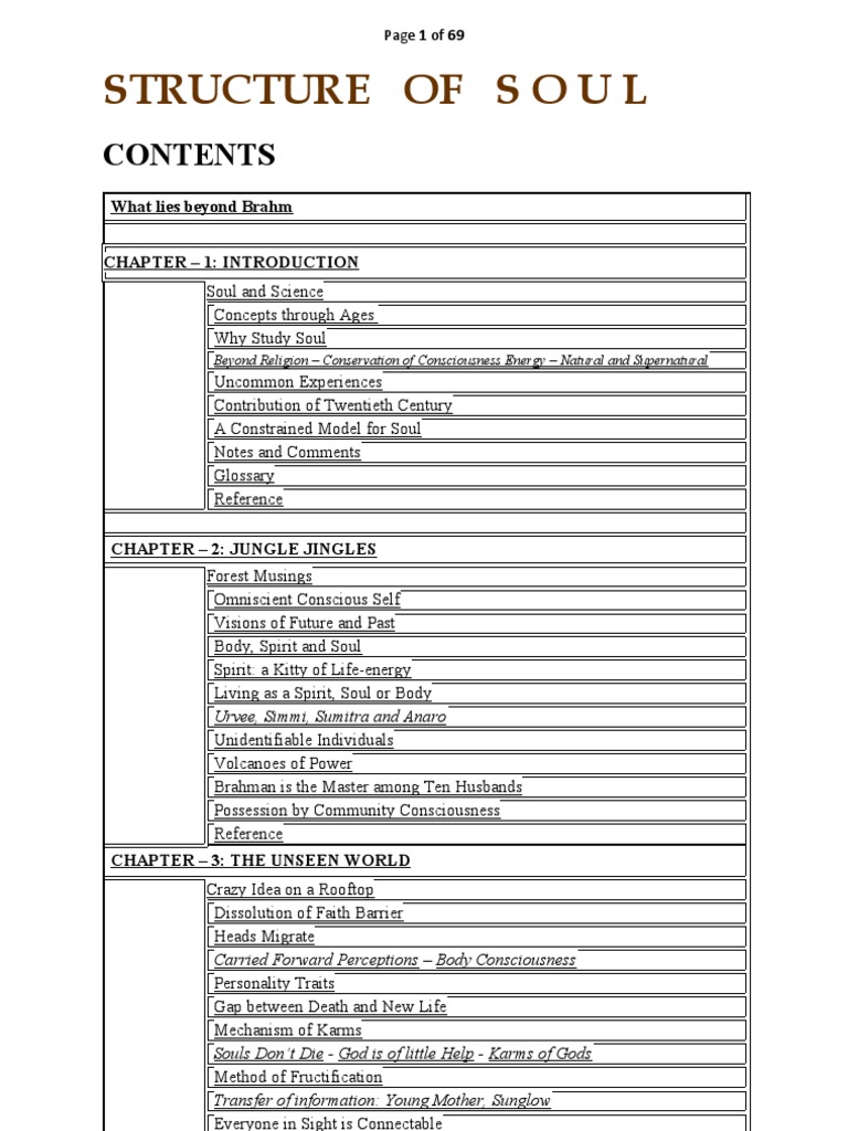 Structure of Soul | PDF | Visual System | Brahman