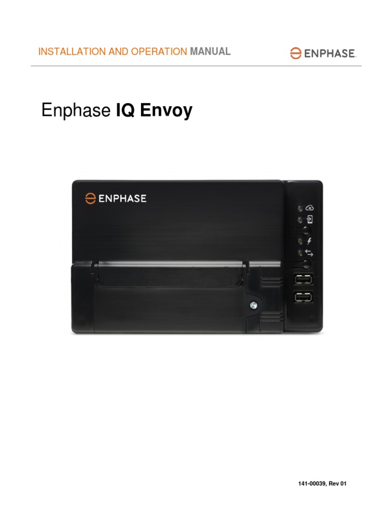 Enphase IQ Envoy: Installation and Operation | PDF | Electrical Wiring ...