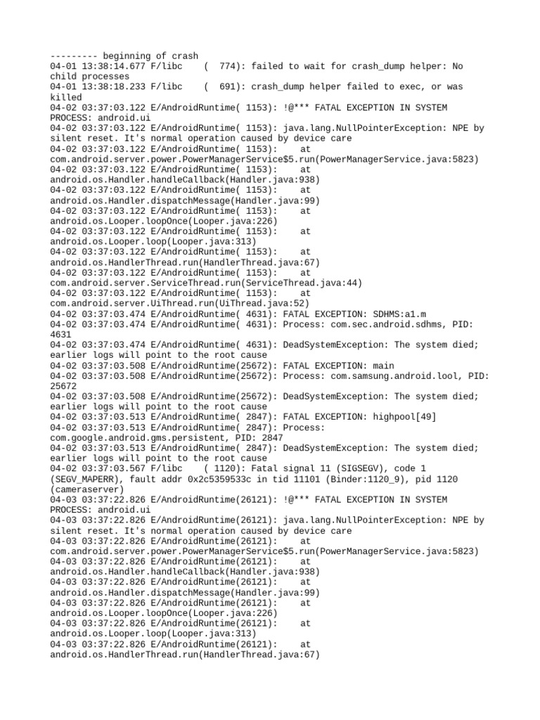 Logcat Prev CSC Log | Download Free PDF | Computing | Operating System Technology