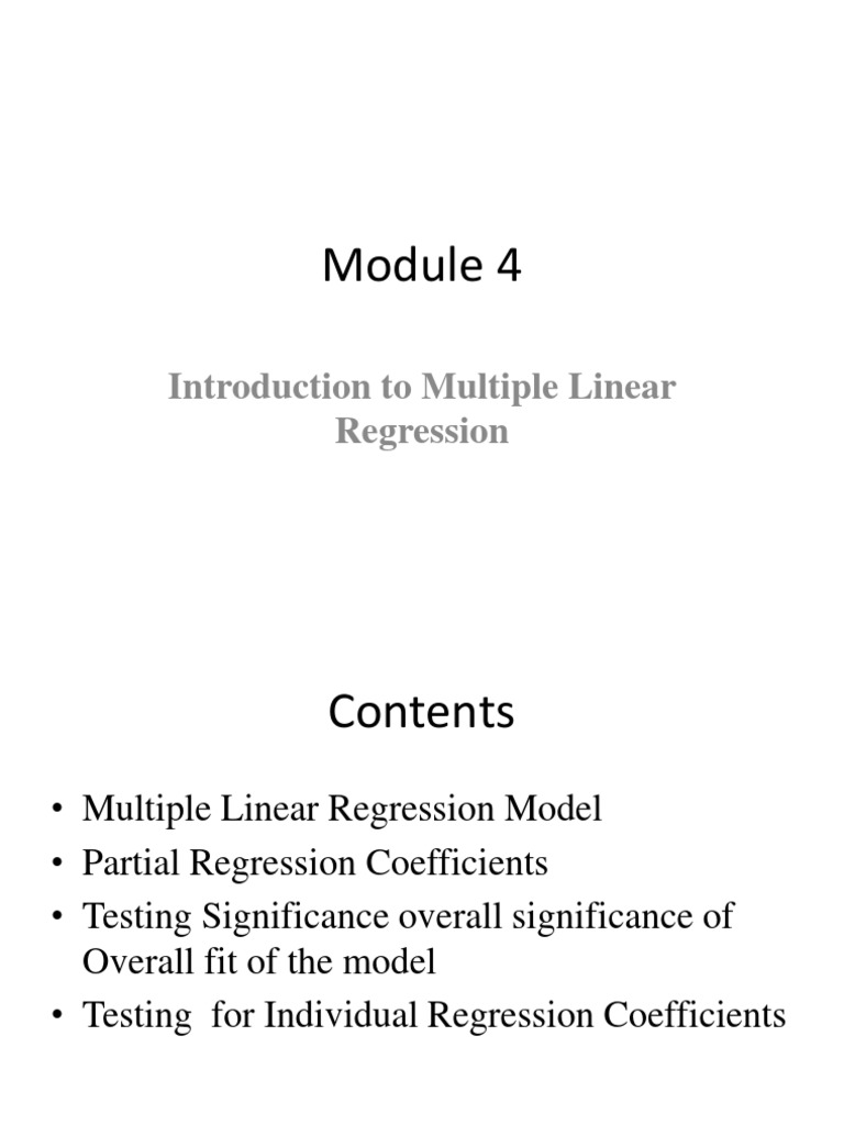 Multiple Linear Regression | PDF