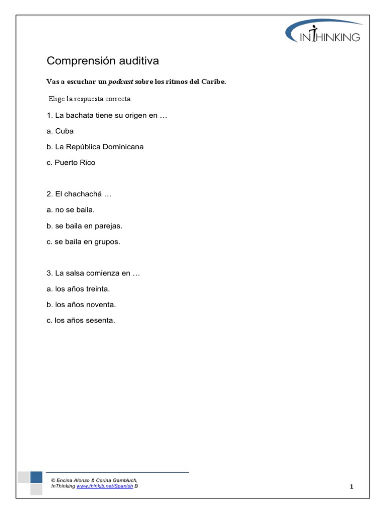 Texto 3 Comprensión Auditiva | PDF