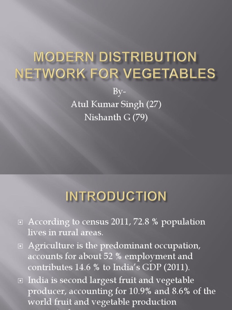By-Atul Kumar Singh (27) Nishanth G | PDF | Vegetables | Retail