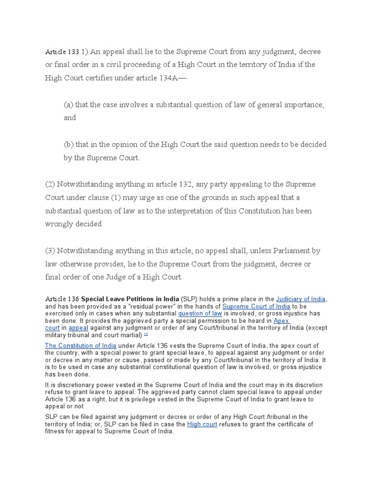 Article 133 1 | PDF | Government Institutions | Justice