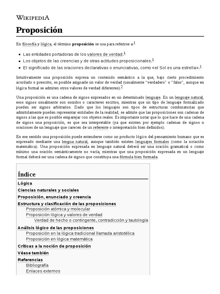 Proposición | Descargar gratis PDF | Proposición | Verdad