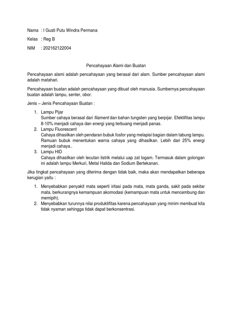 I Gusti Putu Windra Permana | PDF