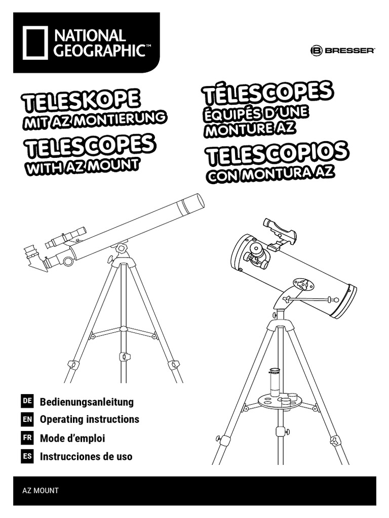 Manual de Utilizare Telescop Refractor National Geographic 50 600 AZ ...