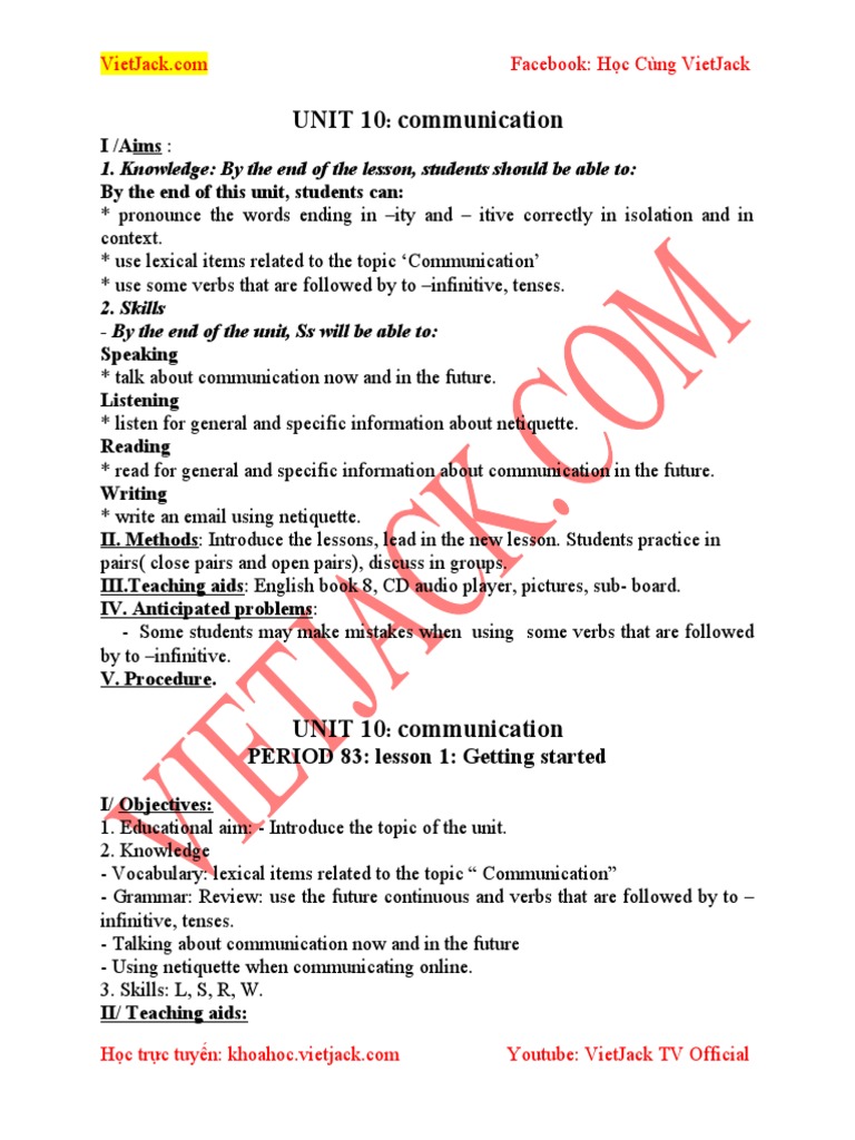 Unit 10 Communication | PDF | Communication | Vocabulary