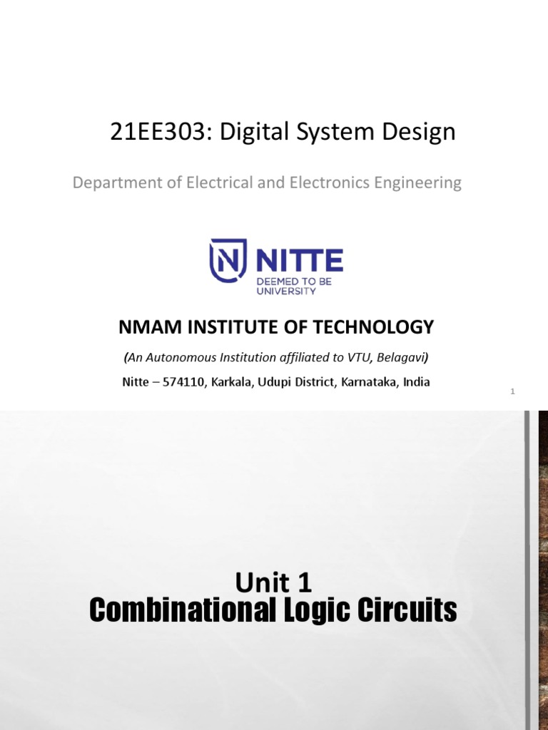 DSD Unit 1 | PDF | Logic Gate | Teaching Mathematics