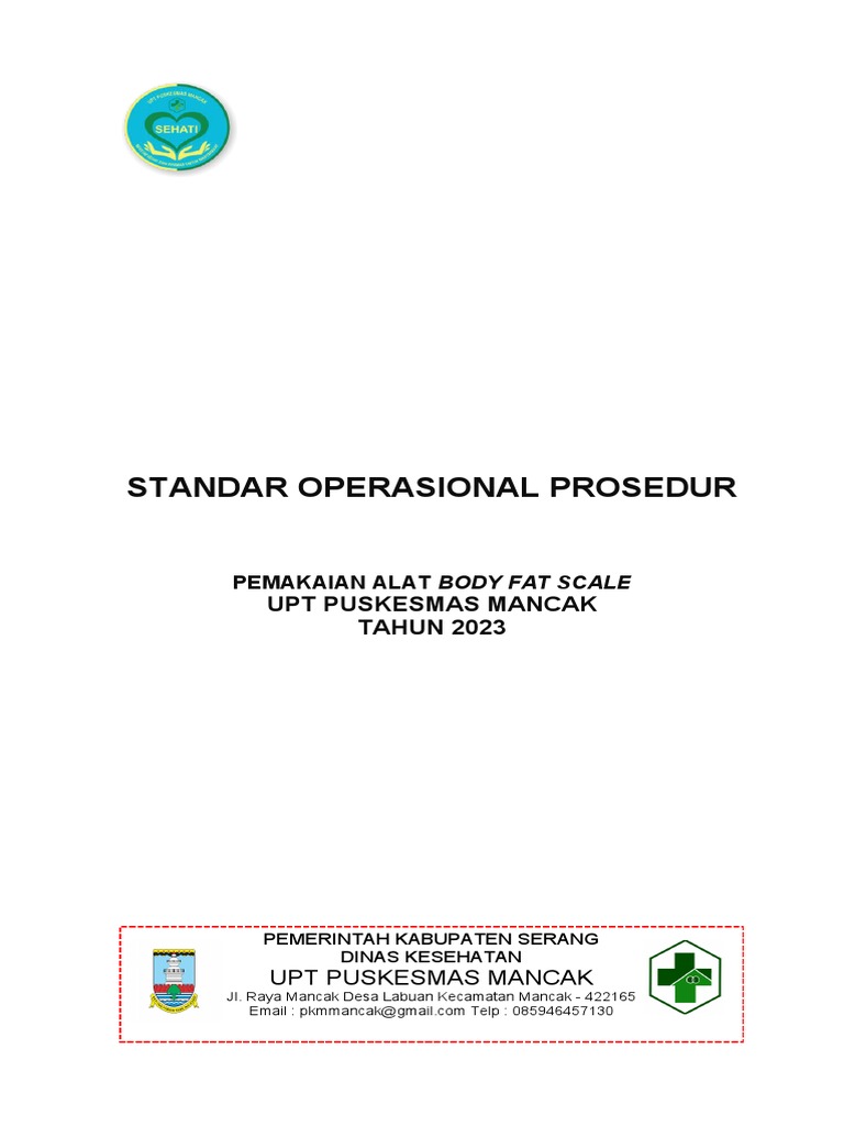 Sop Pemakaian Body Fat Scale | PDF