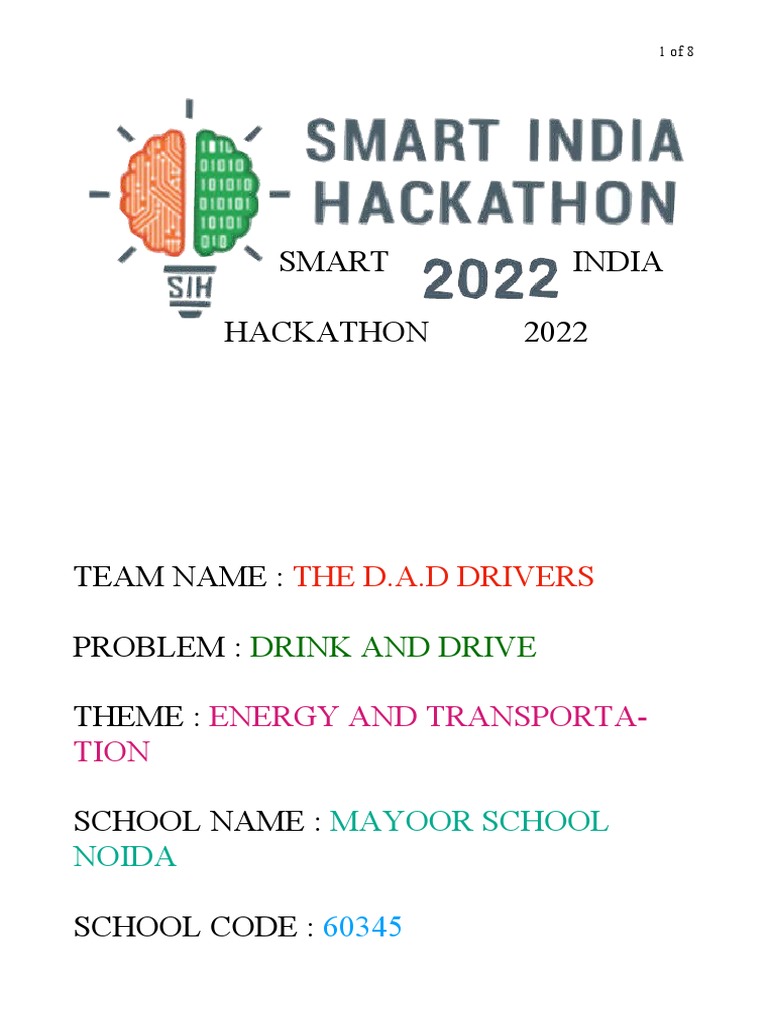 Dad, Hackathon | PDF | Driving Under The Influence | Vehicles