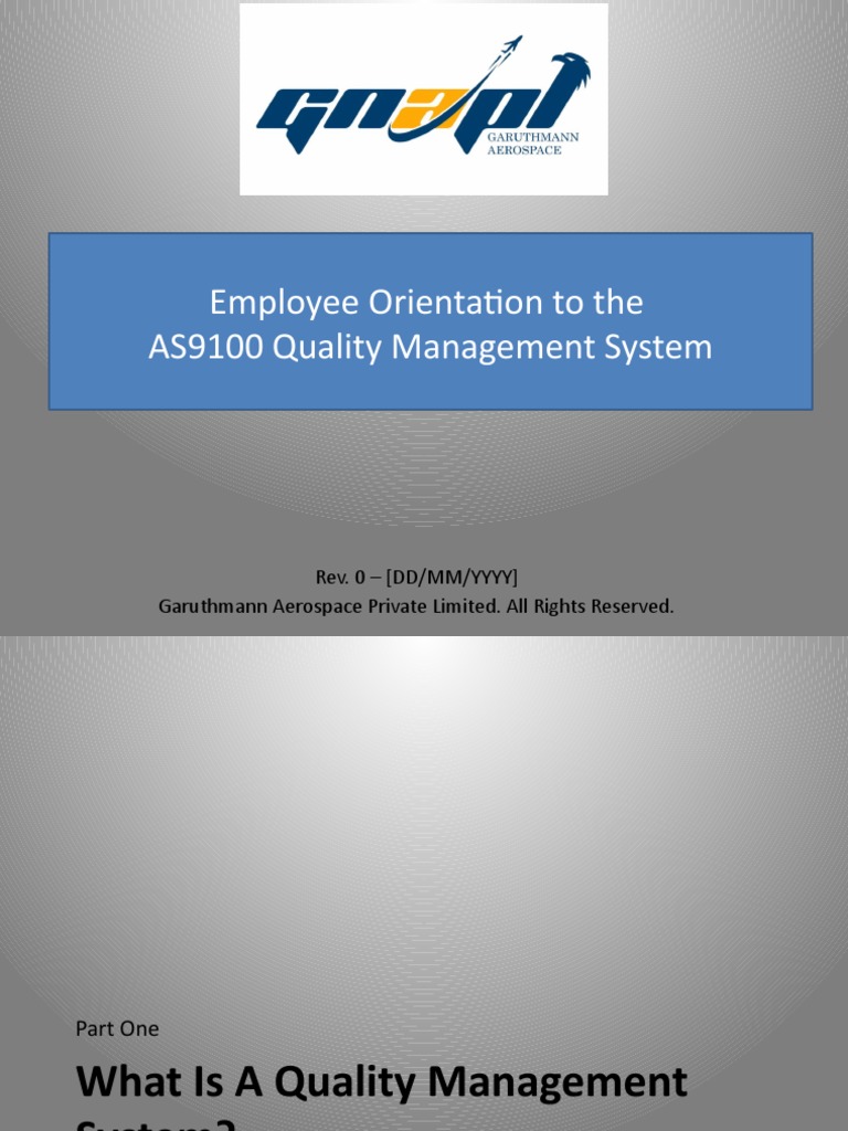 Employee Training Presentation AS9100 | PDF | Audit | Iso 9000