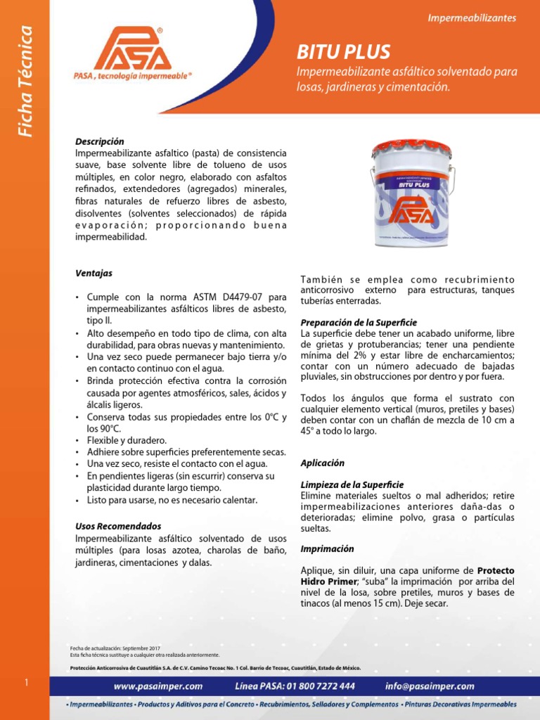 3 Bitu Plus | PDF | Agua | Solvente