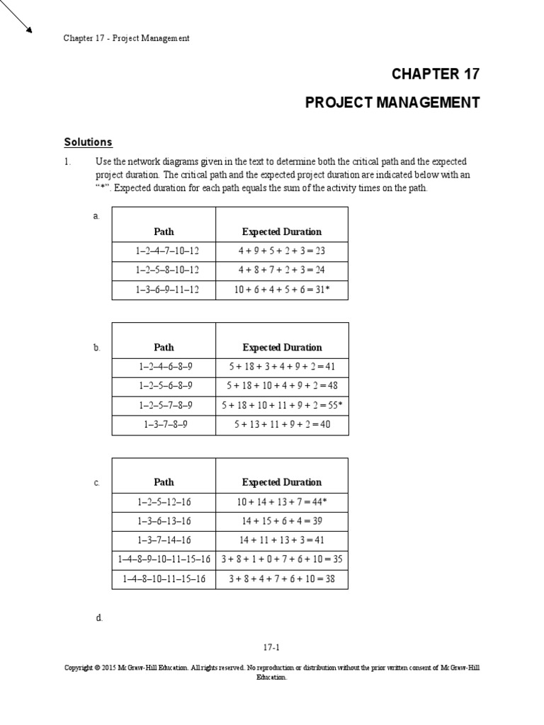 Project Management: Solutions | PDF | Analysis | Applied Mathematics