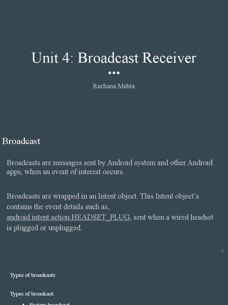 Understanding Broadcast Receivers in Android: A Comprehensive Guide to Working with Broadcasts ...